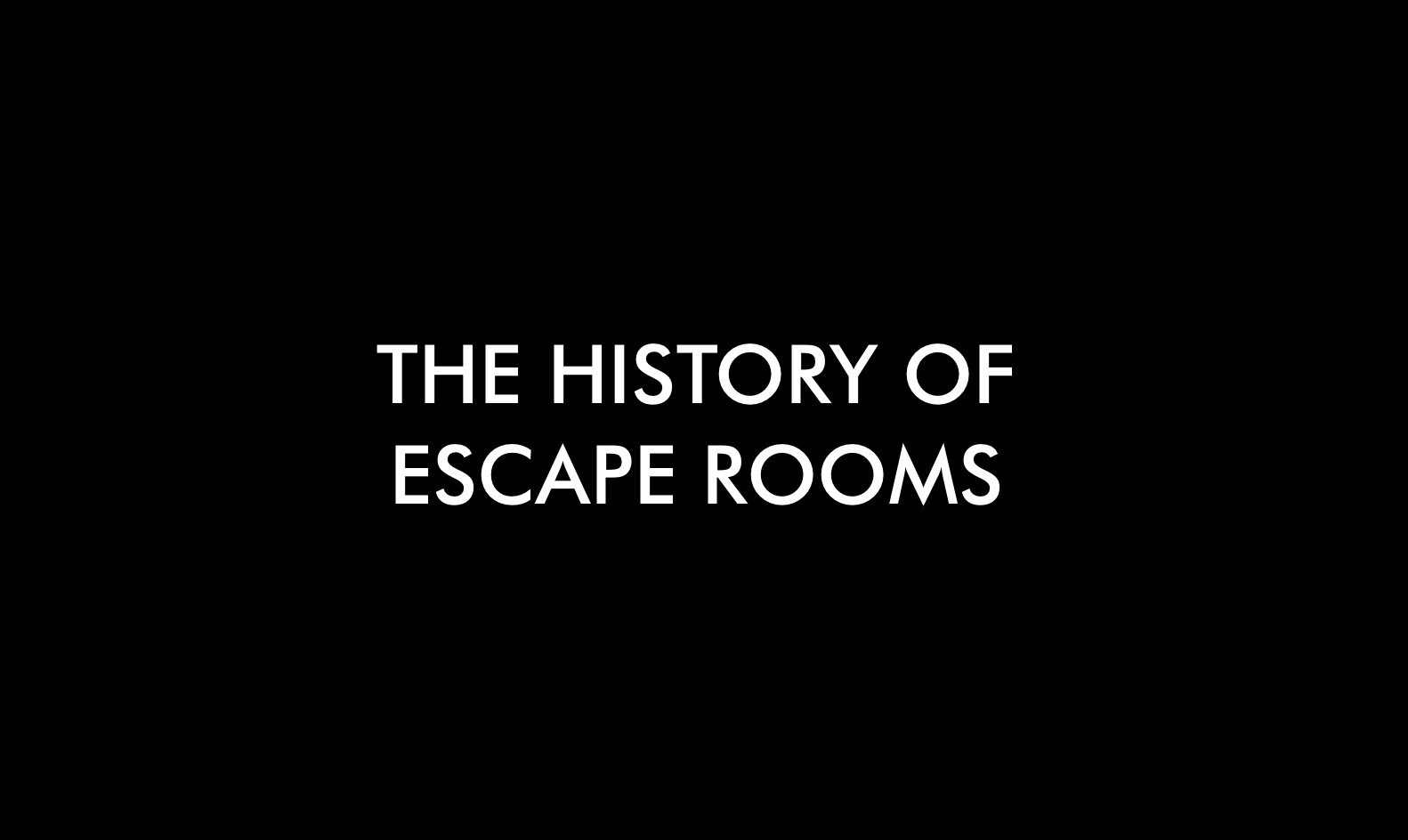 The History of Escape Rooms | Escape Room London